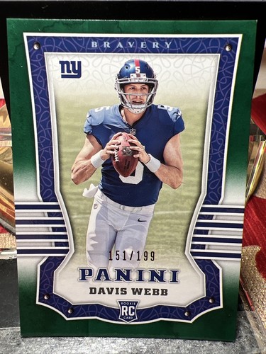 Davis Webb 2017 Panini #106 Football Card /199 NY Giants | eBay
