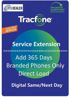 TracFone 1 Year / 365 Days -- Digital Direct Same/Next Day Refill ...