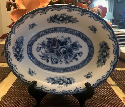 Antigue Blue Rose Fine China Serving Bowl | eBay