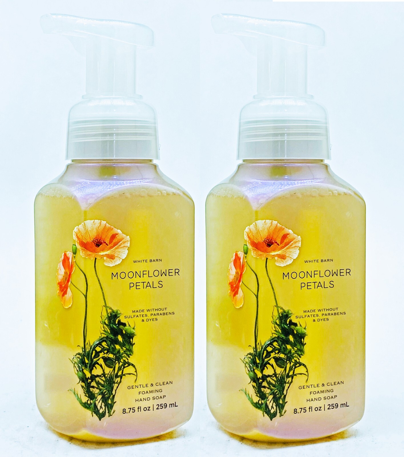 2 Bath Body Works MOONFLOWER PETALS Gentle Clean Foaming Hand Soap 8.75 ...