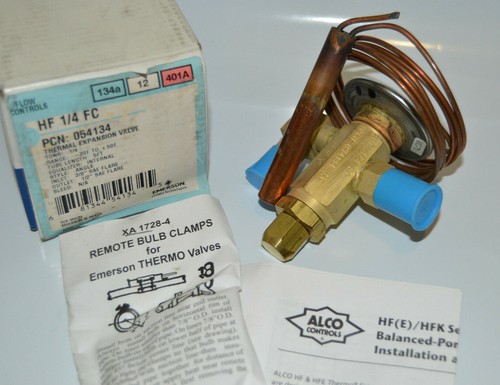 ALCO Emerson HF 1/4 FC Thermostatic Expansion Valve Kit R-134a R-12 ...