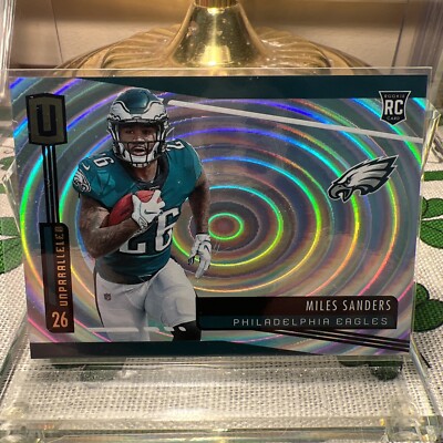 2019 Panini Unparalleled Rookie Whirl /129 Miles Sanders #247 Rookie RC ...