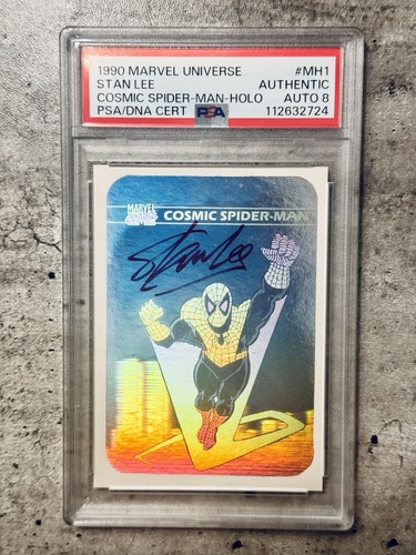 STAN LEE SIGNED 1990 Hologram Cosmic Spider-Man MH-1 PSA AUTHENTIC ...