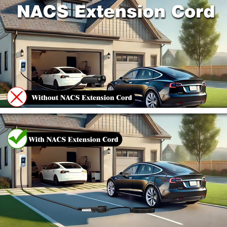 21FT NACS Extension Cable, Max 40A, 240V(Only for Third Party NACS ...