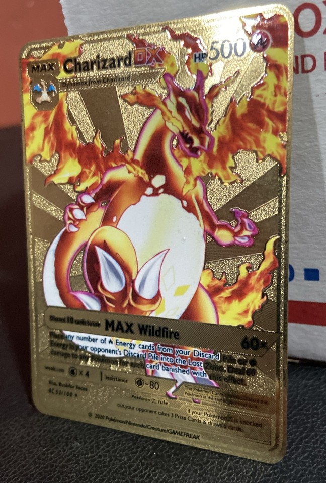 2020 Pokemon Max Charizard DX 4C 52/100 MAX Wildfire Gold Metal Card | eBay