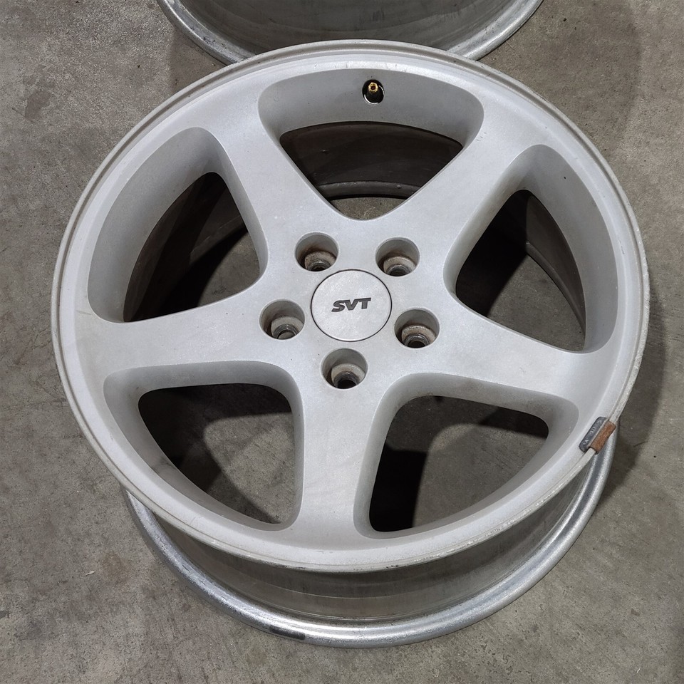 99-01 Mustang Cobra 5 Spoke Silver Aluminum Wheel Set Wheels 17x8 Oem ...