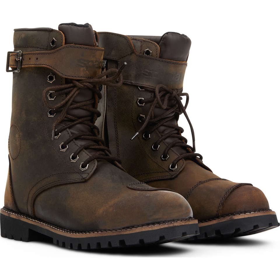 Spada Pilgrim Grande CE Leather Motorcycle Motorbike Touring Boots ...