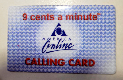 American Online Long Distance Calling Card 9 cents a minute-Expired ...
