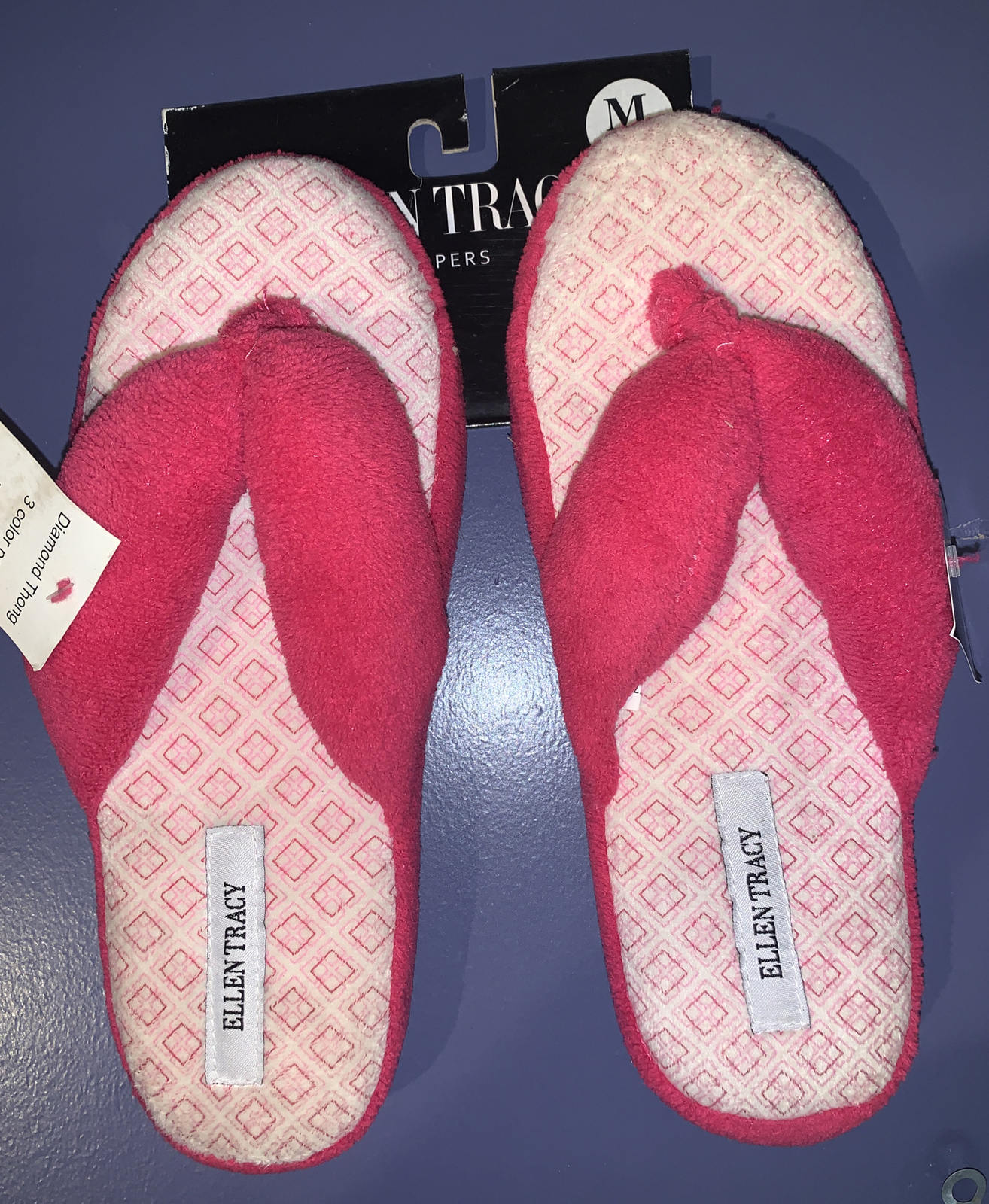 ELLEN TRACY Faux Fur Memory Foam Indoor/Outdoor Flip-flop Slippers ...