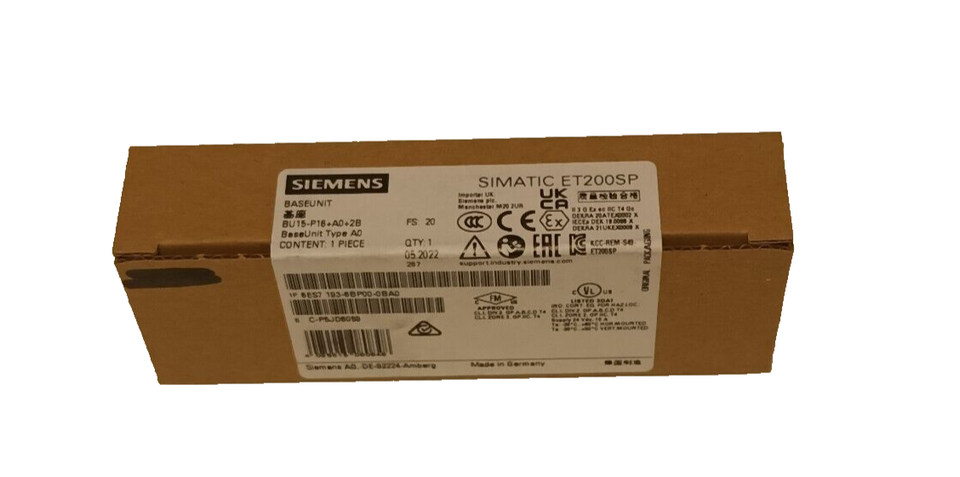 Siemens Simatic S7-ET200SP Base-Unit 6ES7193-6BP00-0BA0 6ES7 193-6BP00 ...