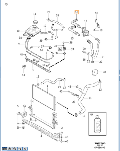 Genuine Volvo Heater Inlet Hose S40 C70 C30 V50 V40 V40CC 30636953 | eBay