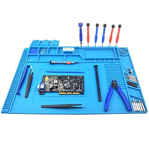Large Silicone Soldering Mat Heat Resistant Electronic Phone Laptop ...