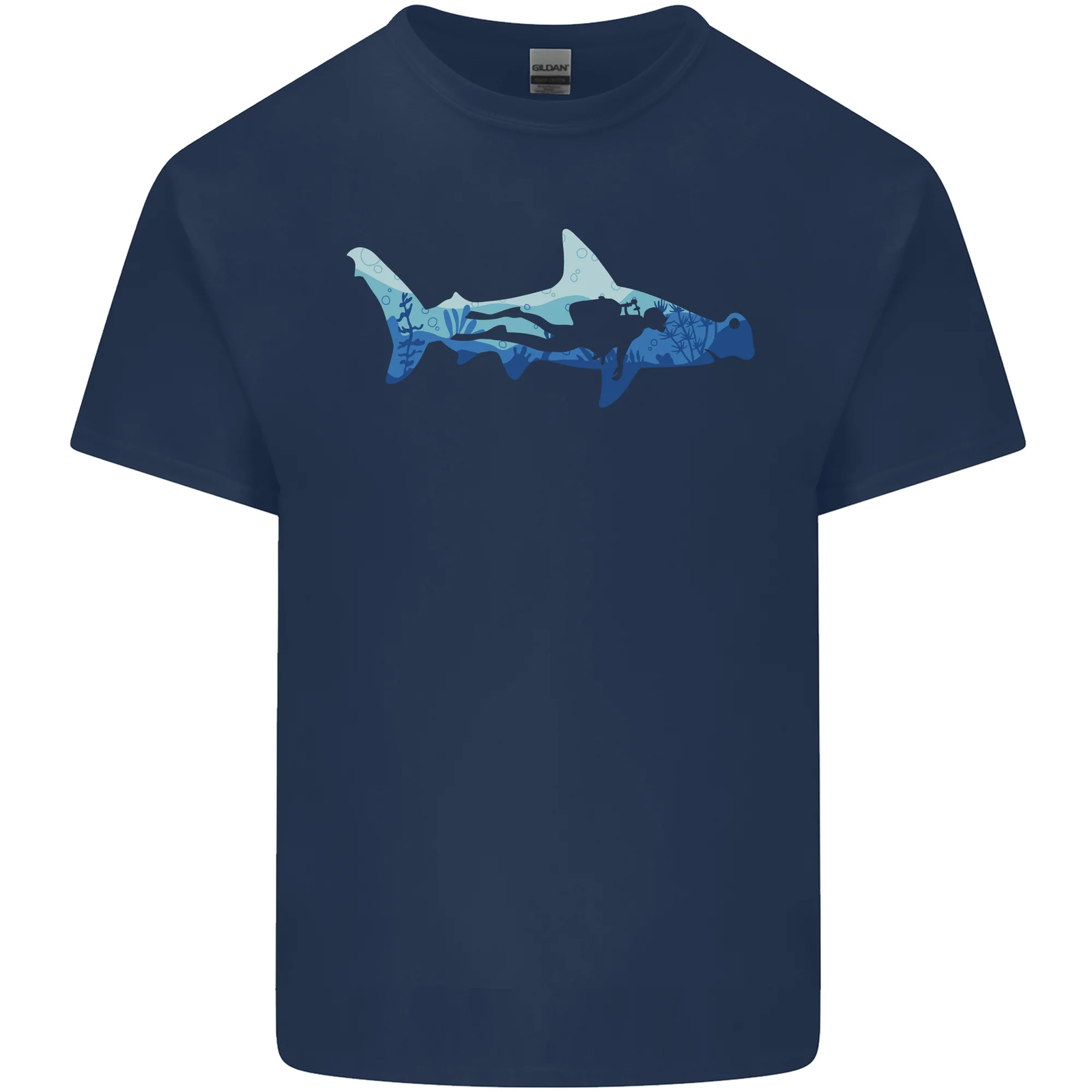 Hammerhead Shark Scuba Diver Diving Mens Cotton T-Shirt Tee Top | eBay