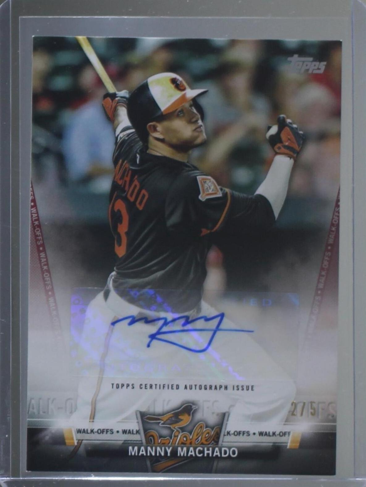 2018 Topps - Topps Salute Series 2 Autographs Walk-Offs Manny Machado # ...