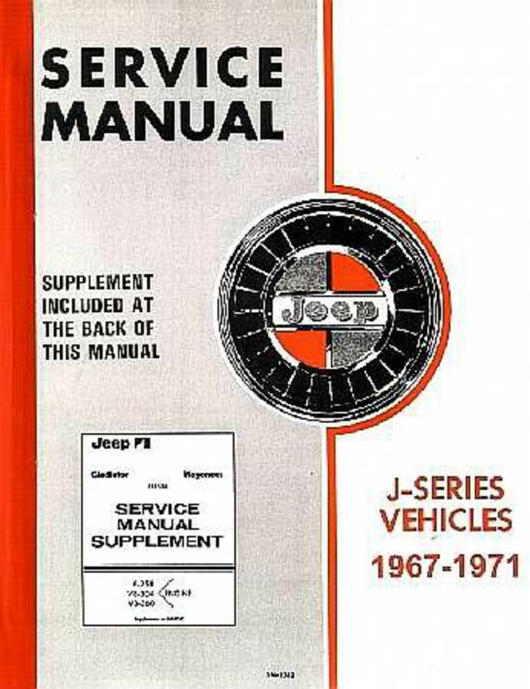 1967 1970 1971 Jeep J Series Wagoneer Shop Service Repair Manual Book ...