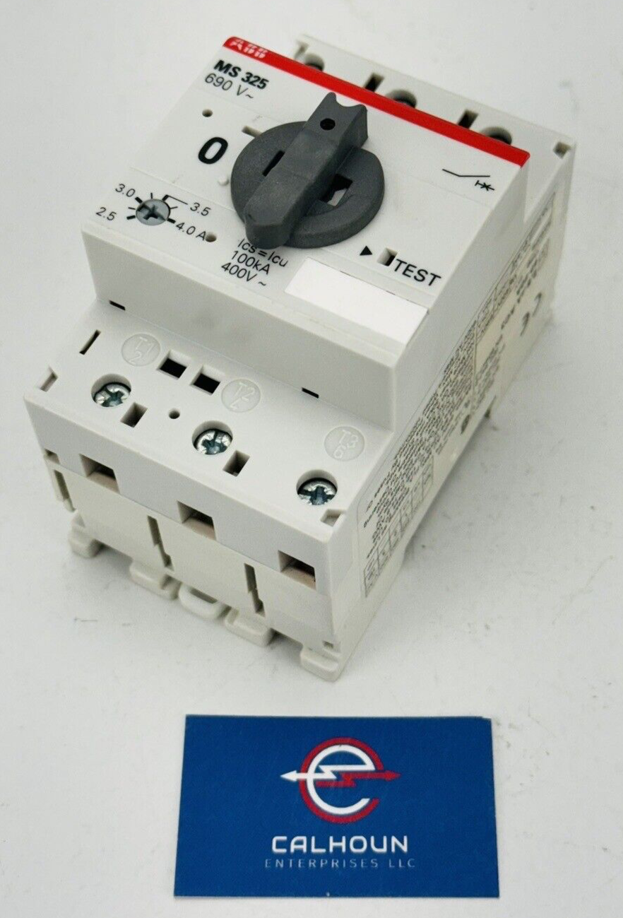 ABB MS 325 Motor Starter 2.5-4.0A AC3 40-60A 690V ABB MS325 *WARRANTY ...