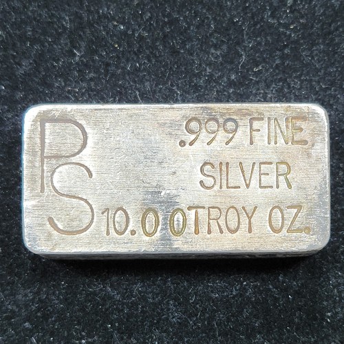 Genuine Placer Sierra PS 10 oz Silver Vintage Poured Bar | eBay