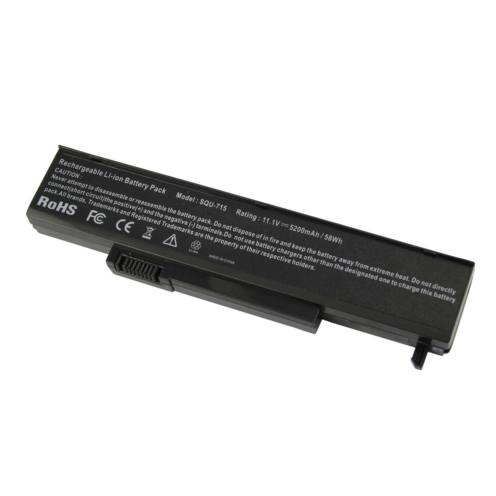 Replacement Laptop Battery for Gateway SQU-715 - 11.1V 6 Cell 5200mAh ...