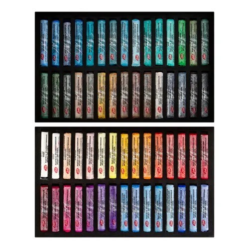 Premium extra-soft dry pastel "Nevskaya palitra" Basic colors. 60 Pcs ...