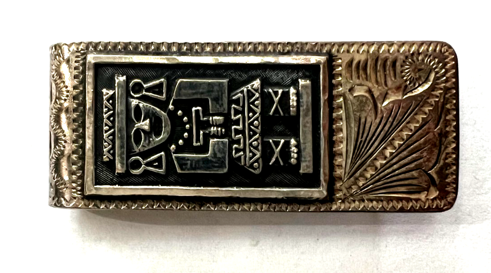 VINTAGE MEXICO AZTEC MAN STERLING SILVER MONEY CLIP | eBay UK