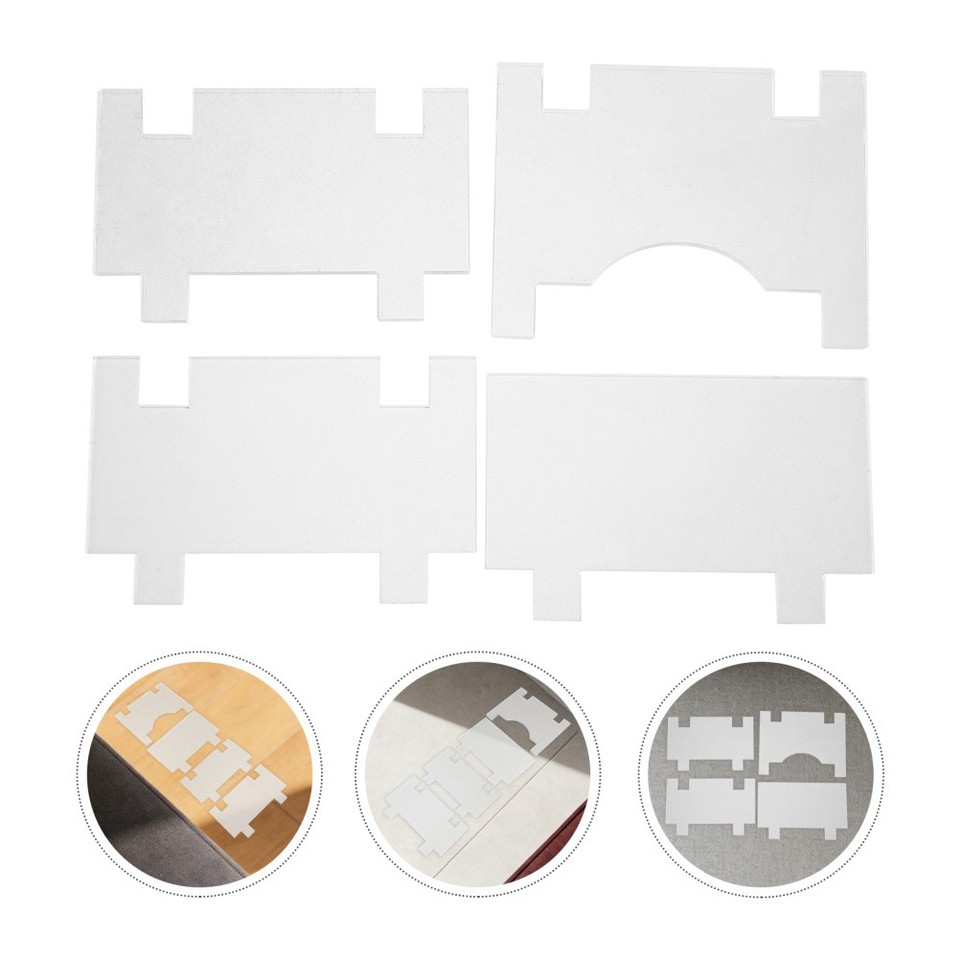 4pcs Transparent Wall Protection Spacer: Clear Acrylic Furniture Guard ...