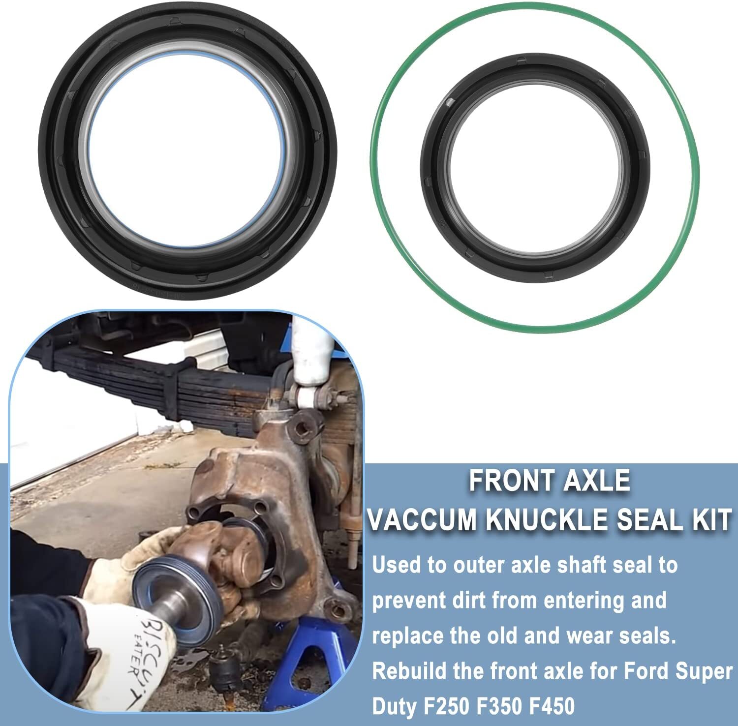 Front Axle Vaccum Knuckle Tube Seal Kit For Ford Super Duty Dana 50/60 ...