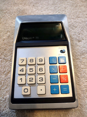 Unisonic 711 Vintage Electronic Calculator With Soft Storage Case - Not ...