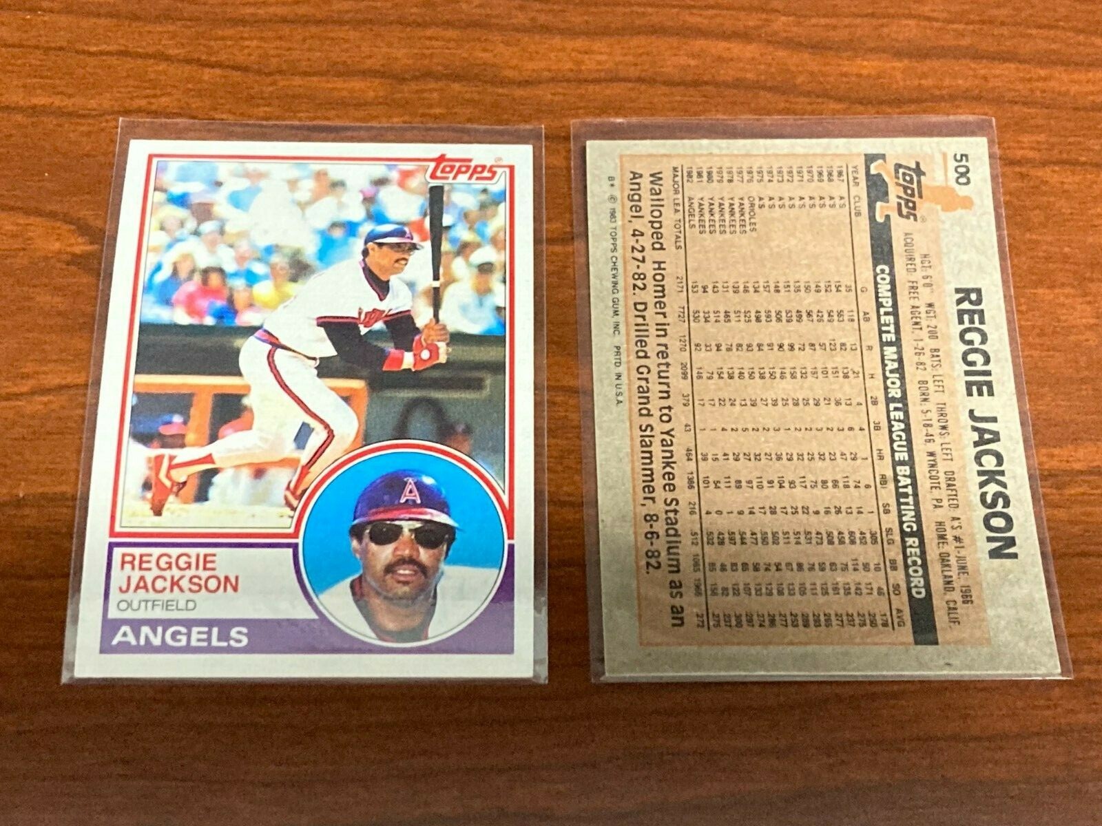 REGGIE JACKSON 1983 TOPPS CALIFORNIA ANGELS CARD #500 | eBay