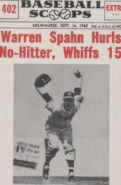 1961 Nu-Cards Baseball Scoops - Warren Spahn #402 for sale online | eBay