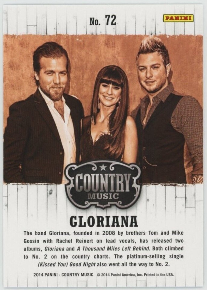 2014 Panini Country Music Gloriana #72 | eBay