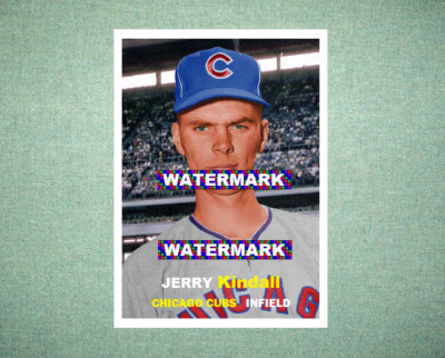 Jerry Kindall Chicago Cubs 1957 Style Custom Baseball Art Card | eBay