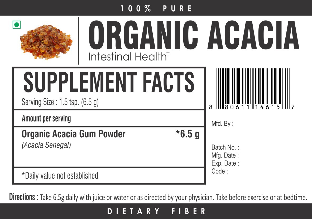 Gum Acacia Edible Gum Arabic Gar Goond Powder Thickener Fiber Digestive ...