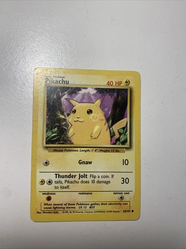ULTRA RARE Original Pokemon Pikachu Card 1995-1999, MINT CONDITION | eBay