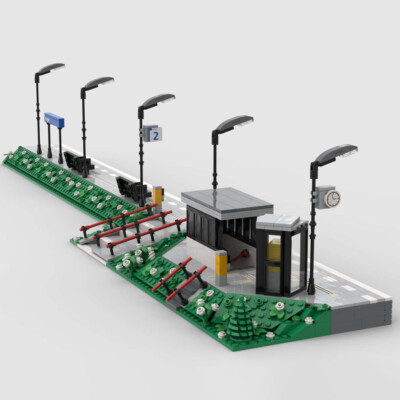 Vught Train Station Platform Model Building Toys Set 1206 Pieces MOC | eBay