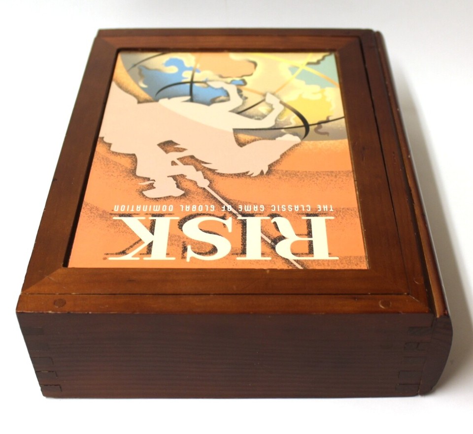 Vintage Game Collection Risk Board Game in Wooden Bookshelf Box | eBay