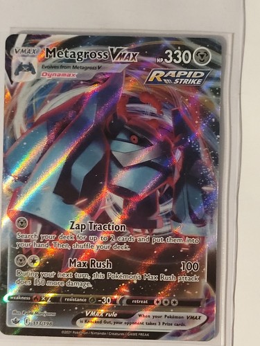 Pokémon TCG Metagross VMAX Chilling Reign 113/198 Holo Ultra Rare | eBay