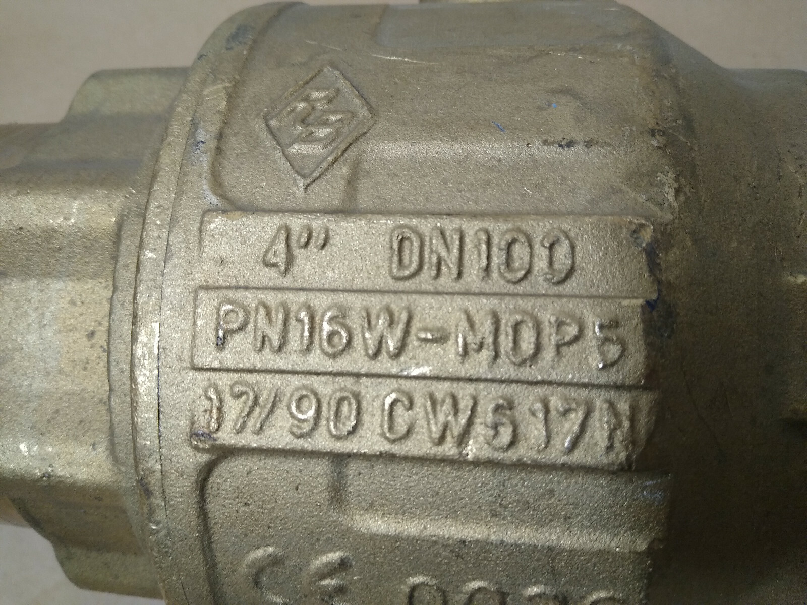 NEW 4'' Brass Ball Valve DN100 PN16W-MOP5 17/90 CW617N CE 0036 150WSP ...