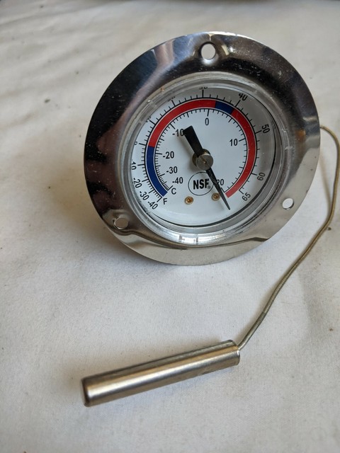 Miljoco V20362002 Flush Mount 2" Dial Thermometer for Walk-in Cooler ...