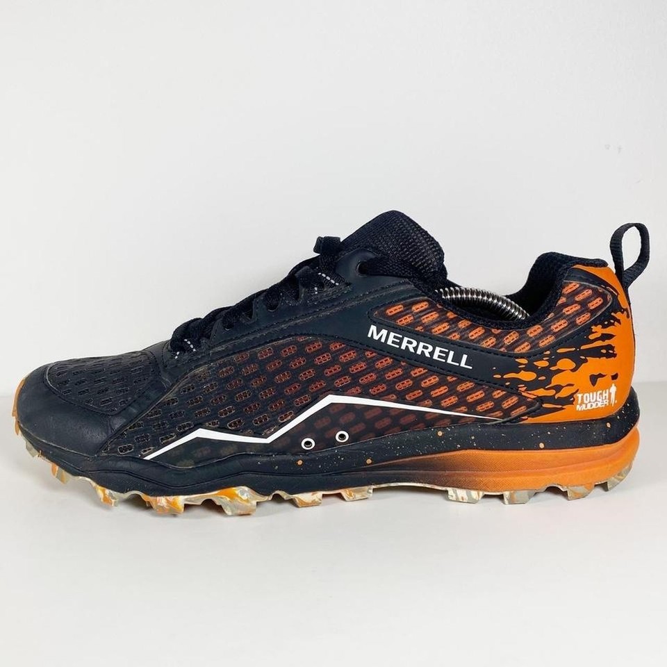 Merrell Tough Mudder trail Trainers Black/Orange - Size Men's UK 9.5 ...