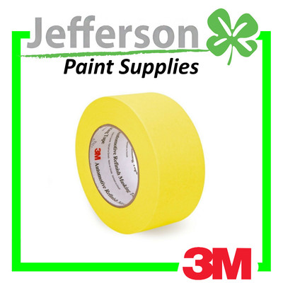 3M 6656 Yellow Automotive Refinish Masking Tape - 48mm x 55m - 6 Rolls ...