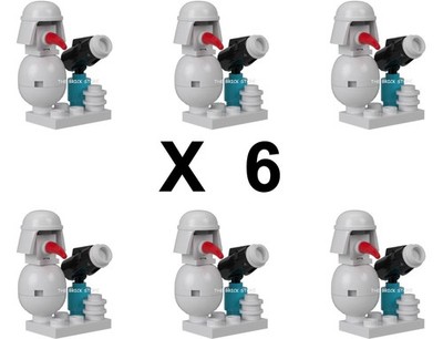 6 X LEGO STAR WARS - IMPERIAL PILOT OFFICER SNOWMAN - FAST - 75146 ...