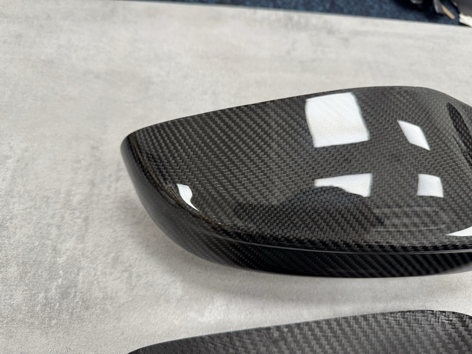 BMW M2 M3 M4 Pre-Preg Dry Carbon Fibre Gloss Wing Mirror Caps G42 G80 ...