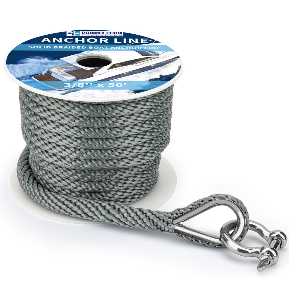 Anchor Rope Braided Anchor Line 3/8Inch 50 FT Premium Solid Braid MFP ...