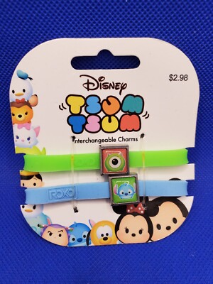 Disney Tsum Tsum Interchangeable Charms Rubber Bracelets Mickey Olaf | eBay