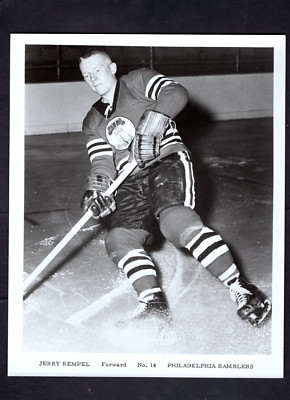 Jerry Rempel Philadelphia Ramblers team issued EHL Hockey circa 1957 ...