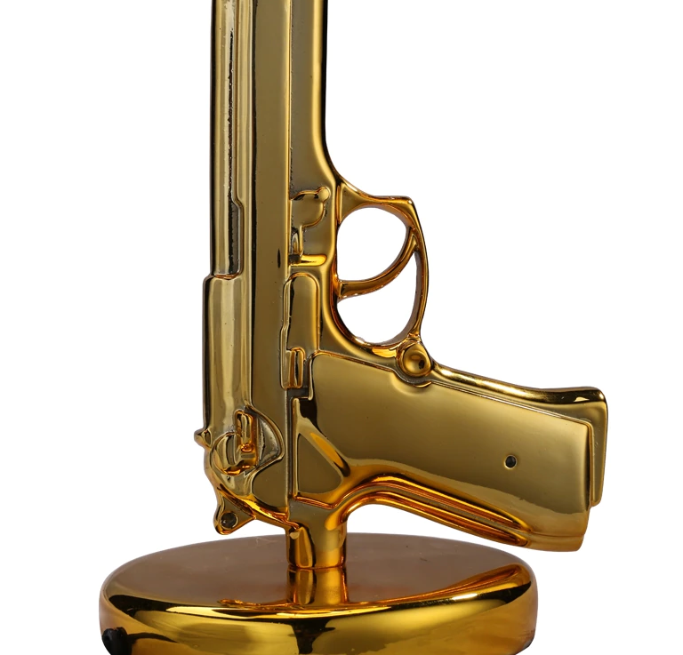 Accent Table Lamp Metal LED Light Modern Home Decor Gun Rifle Floor ...