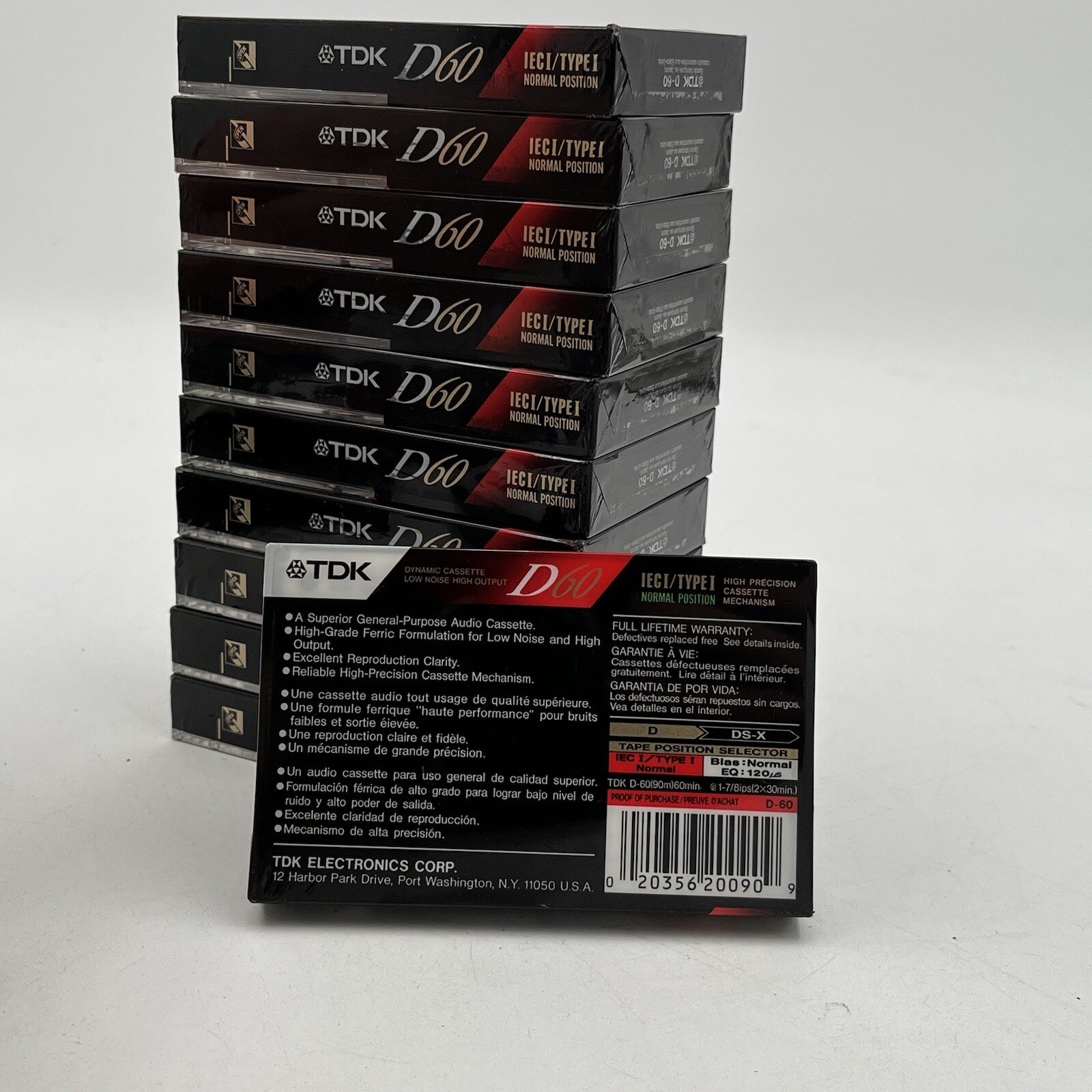 TDK D60 60 Minute Iec1/type1 Cassette Tapes 16 Low Noise High Output ...