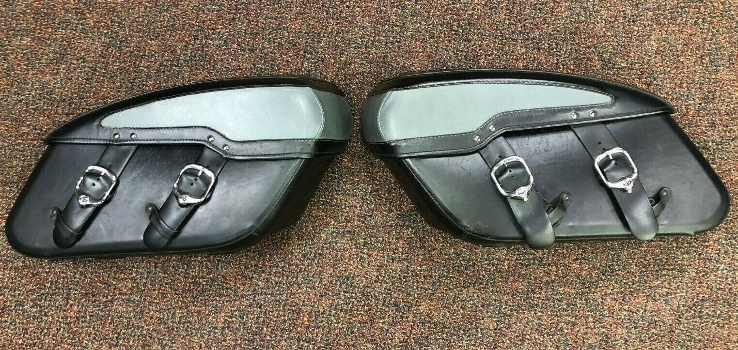 Harley Two Tone Saddle Bags and Lids Touring Road King Custom Bagger ...