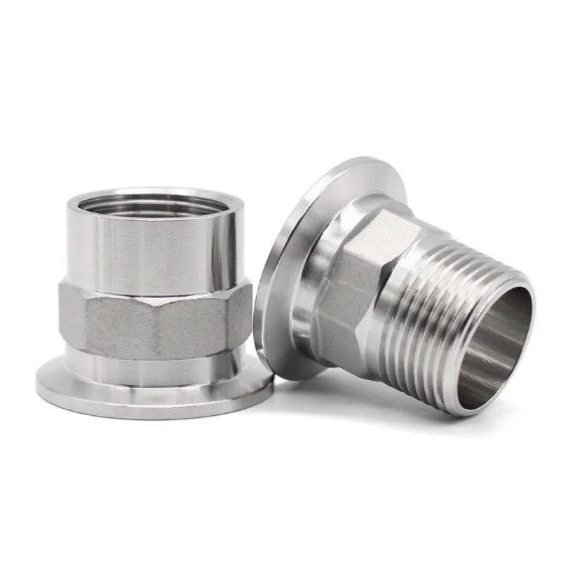 Sanitary SS304 Hexagon Male Thread Tri Clamp Adapter 1/2"-2" DN15 ...