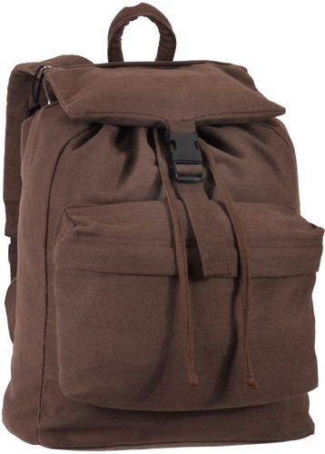 Rothco Canvas Day Pack Camo Backpack Army Knapsack Rucksack Work School ...